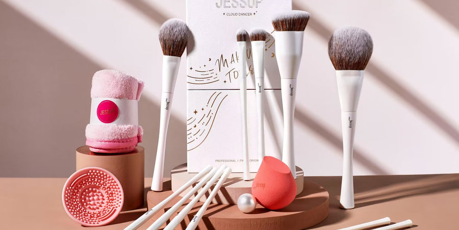 Professional Vegan Complete Makeup Brush Kit Black - Jessup – Jessup Beauty