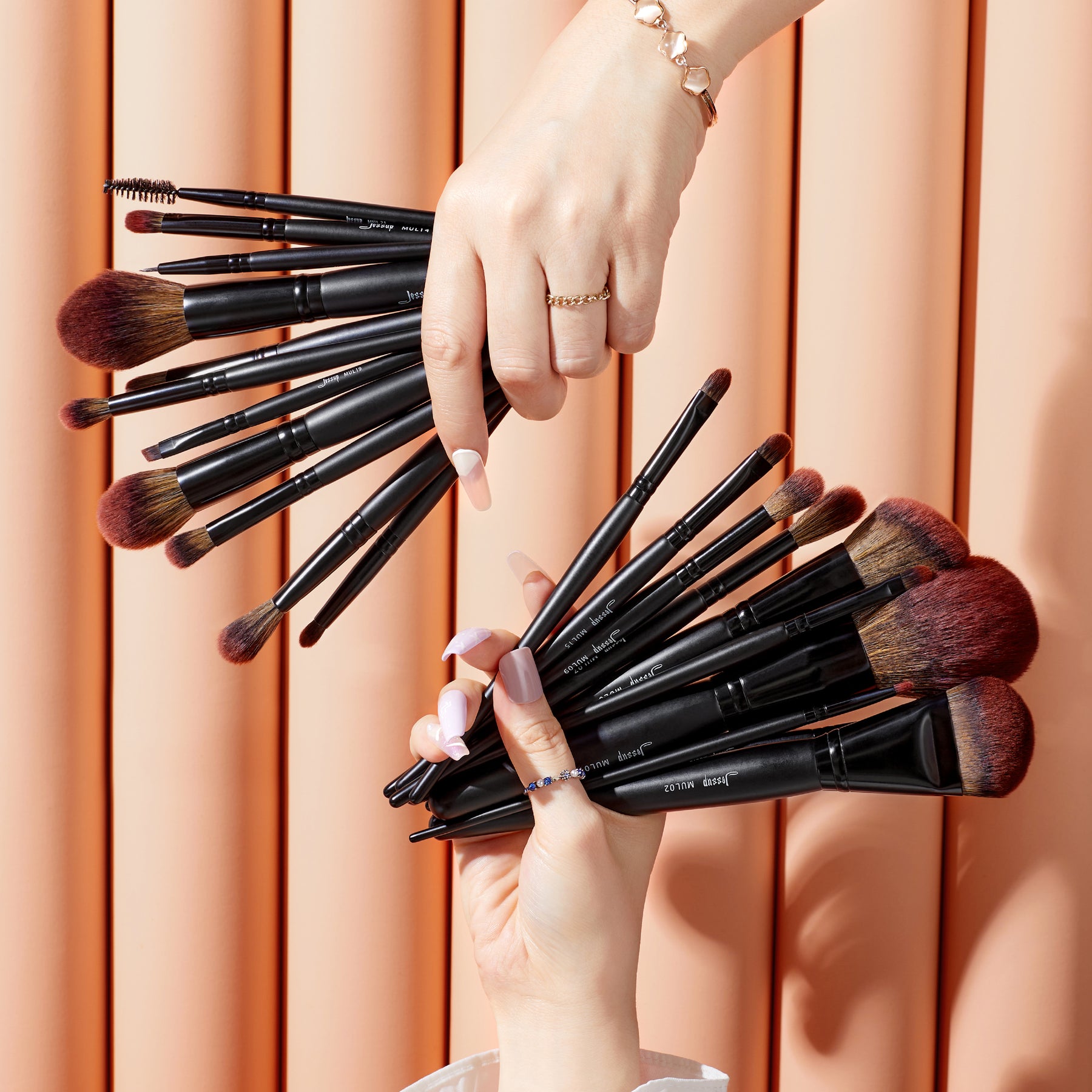 Professional Vegan Complete Makeup Brush Kit Black - Jessup – Jessup Beauty