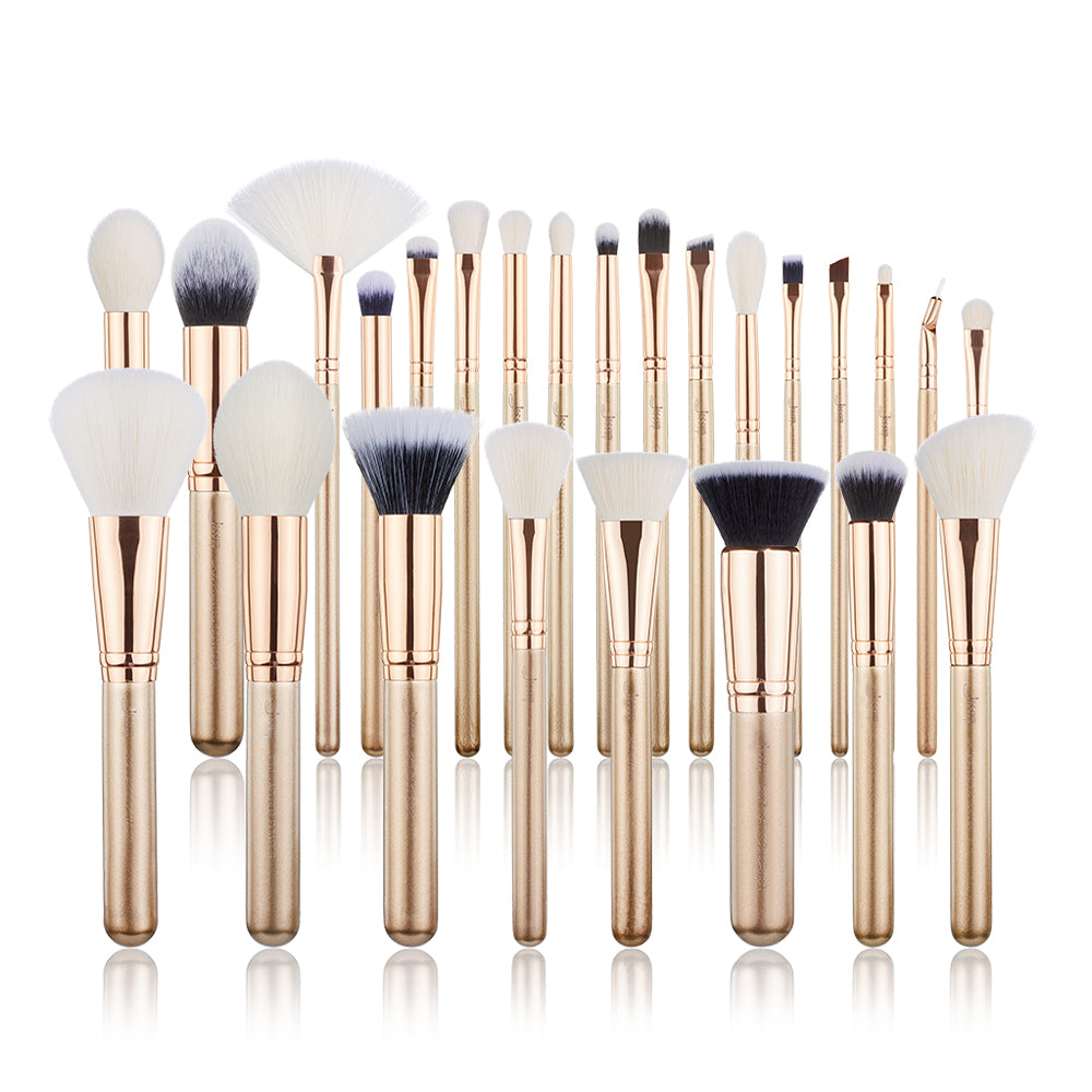 Gold Complete Makeup Brush Set Wholesale Price 25Pcs | Jessup – Jessup ...